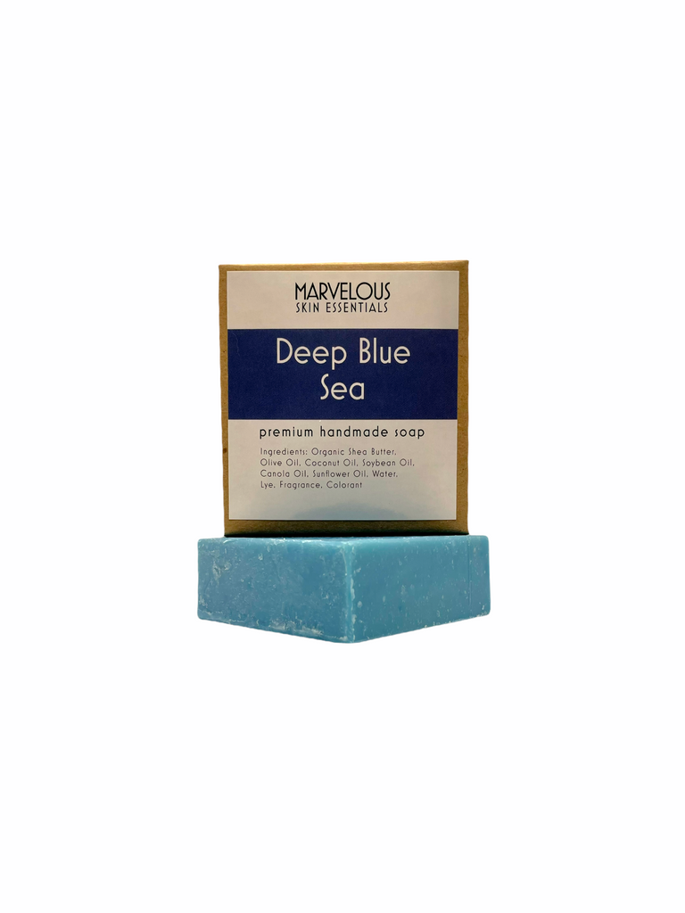 Deep Blue Sea Soap Bar 5 oz | Natural Handmade Soaps – Marvelous Skin ...